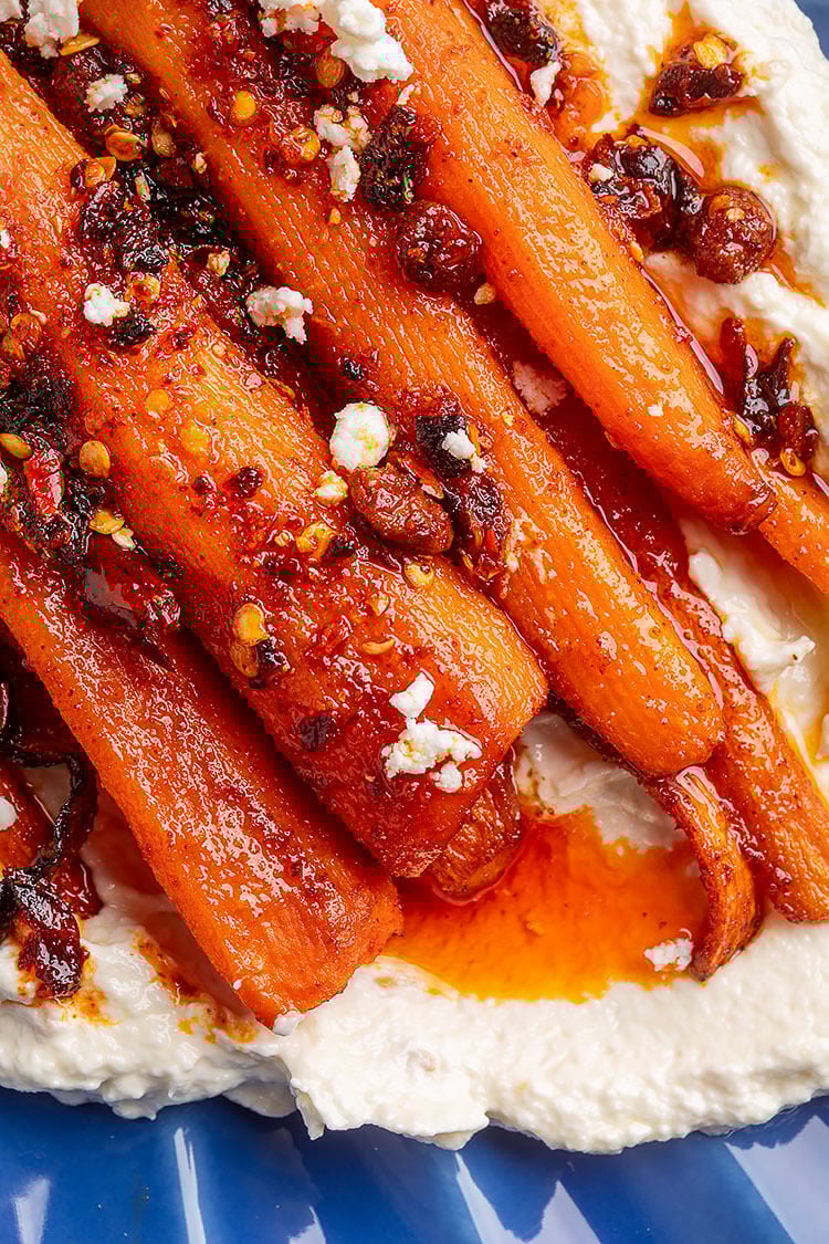 Spicy Smoked Carrots Over Roasted Garlic Whipped Feta - Frosting and ...